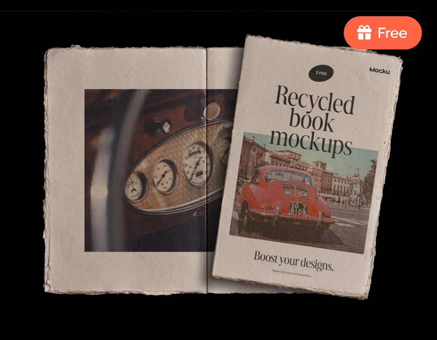🎁🚀 NEW FREEBIE | Recycled Book Mockup - Mocku