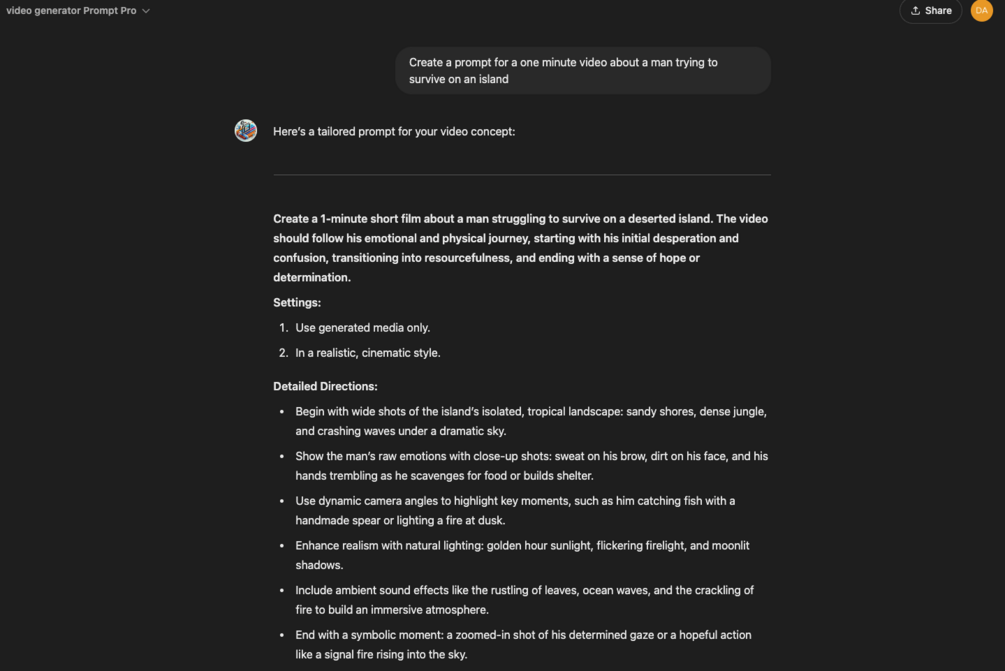 Invideo AI Prompt Bot - By Dan Kieft