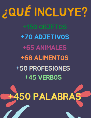 TARJETAS CON VOCABULARIO (A-Z) (sustantivos, adjetivos y verbos)