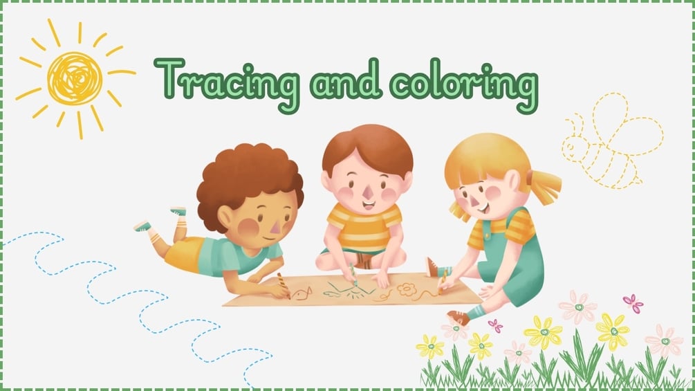 Tracing and coloring sheets