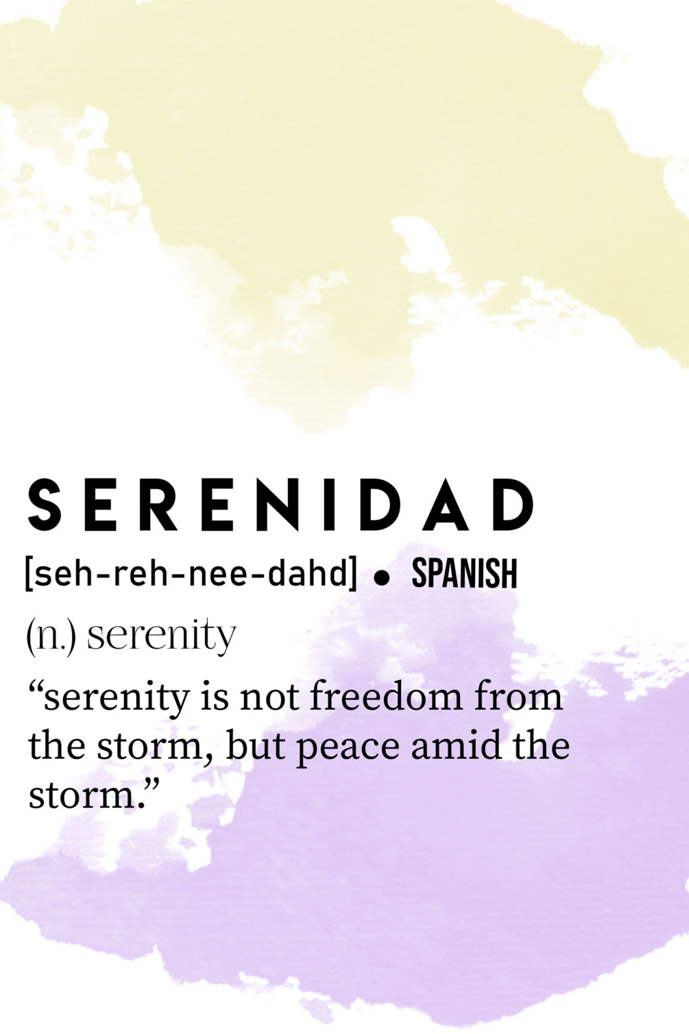 Definition Poster: Serenidad