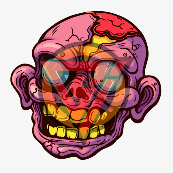 Rotting King - Ultimate Zombie Skull Horror Digital Art