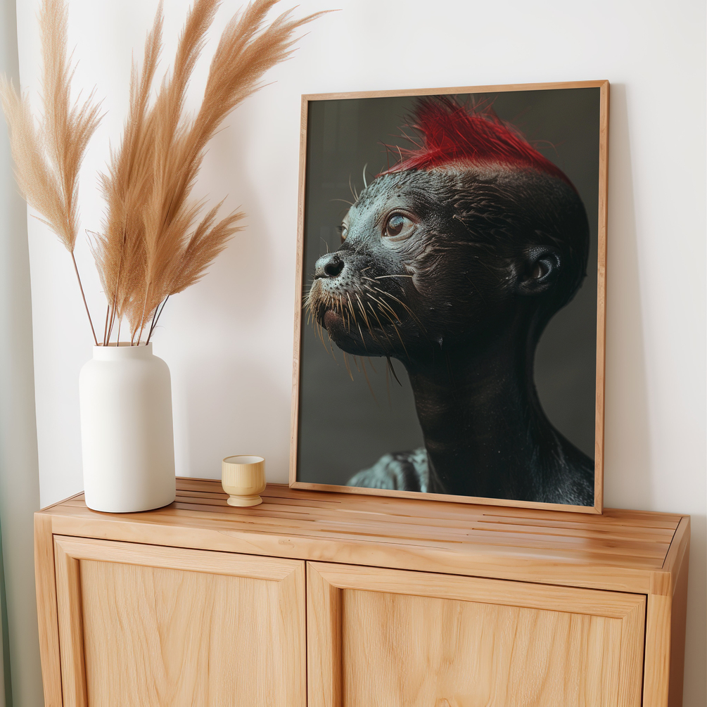 Woman Otter | DIGITAL DOWNLOAD | human-animal fusion | neomorph wall ...