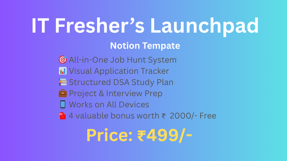 IT Fresher's Launchpad - Notion Template