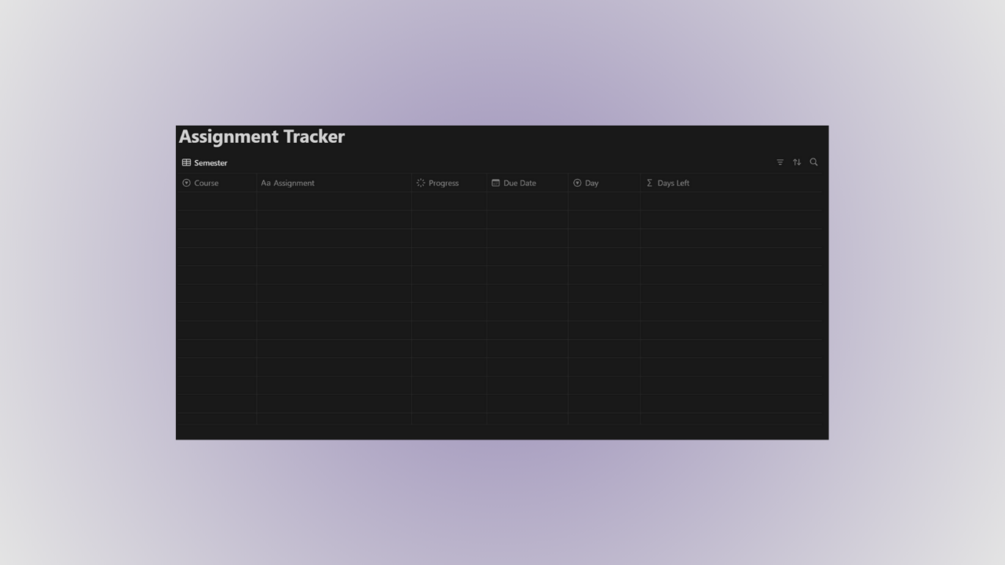 Notion Assignment Tracker
