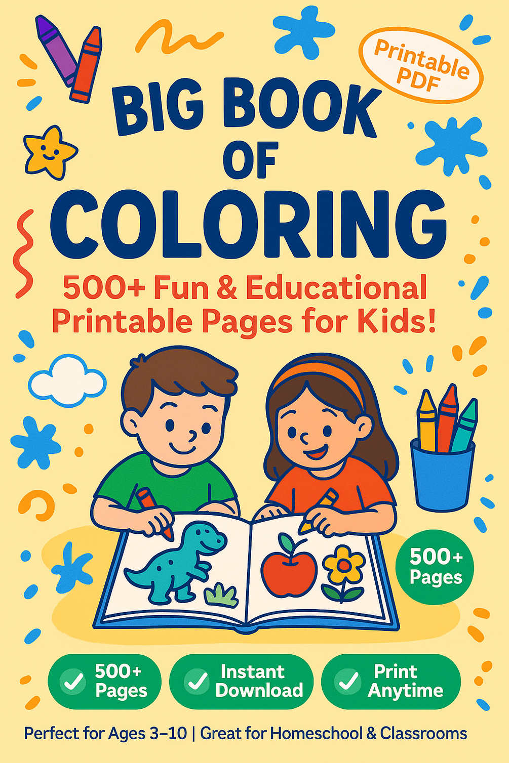 Big Book of Coloring – 280+ Printable Pages for Kids | Educational ...