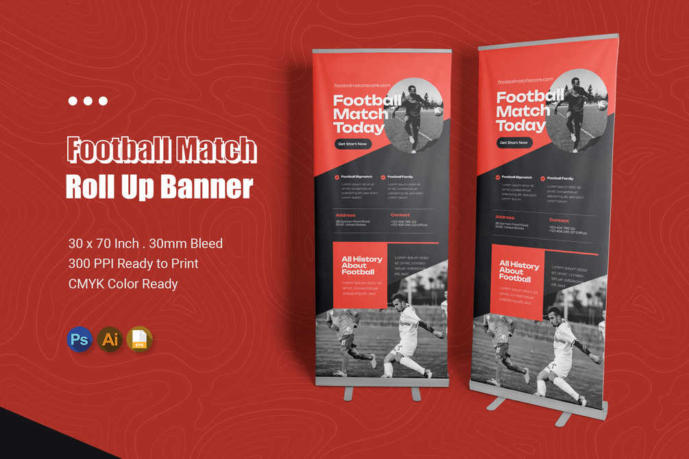 Football Match Roll Up Banner