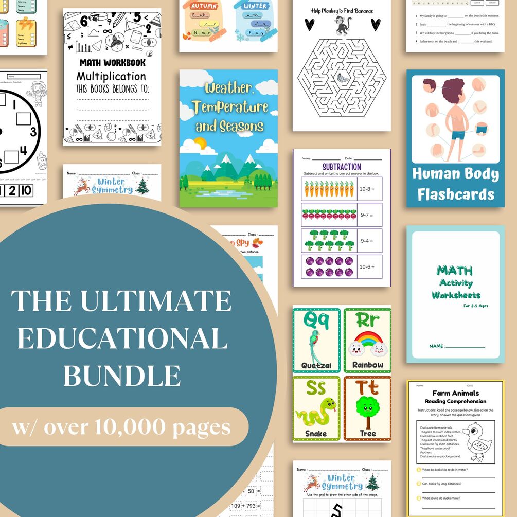 Ultimate Educational Printable Bundle | 10,000+ Pages | Homeschool ...