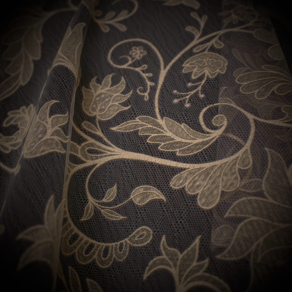 Lace fabric substance material