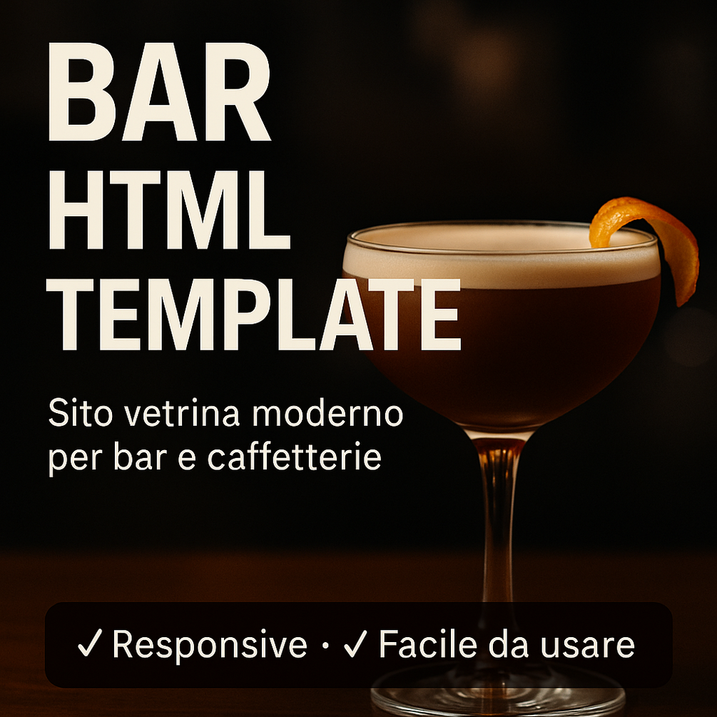 Bar Moderno – HTML Template