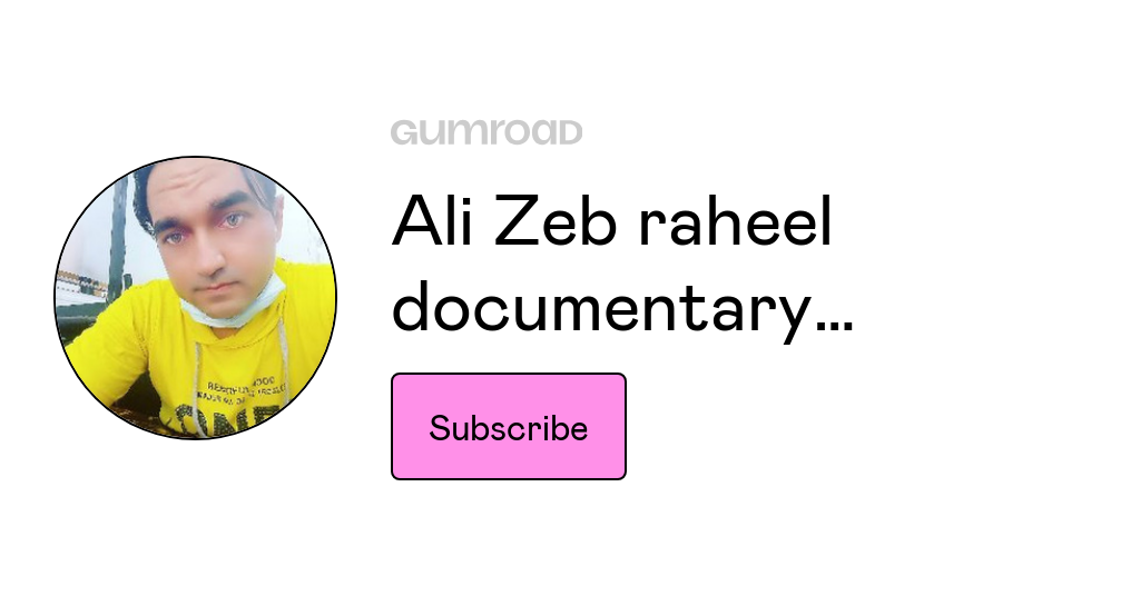 Ali Zeb raheel documentary programs