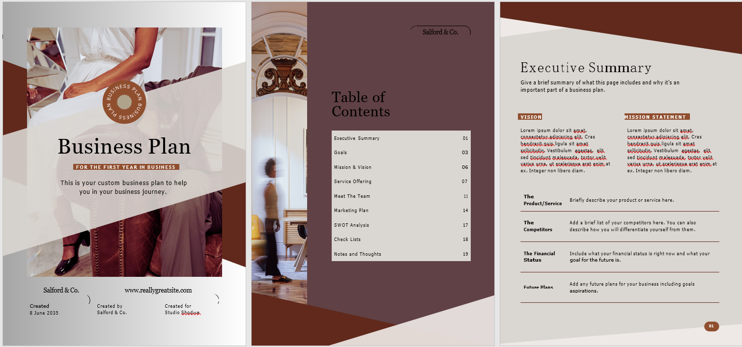 Business Plans Templates