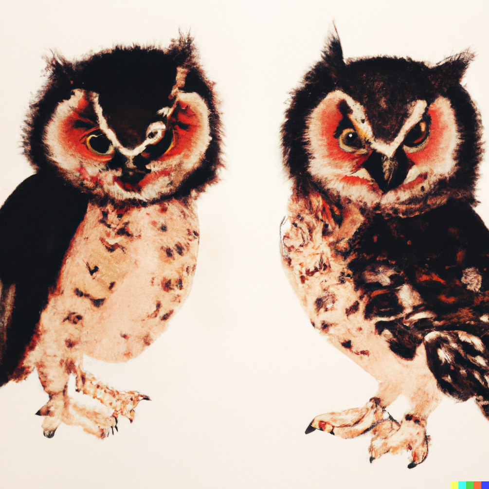 okiyo-e owl painting-instant download