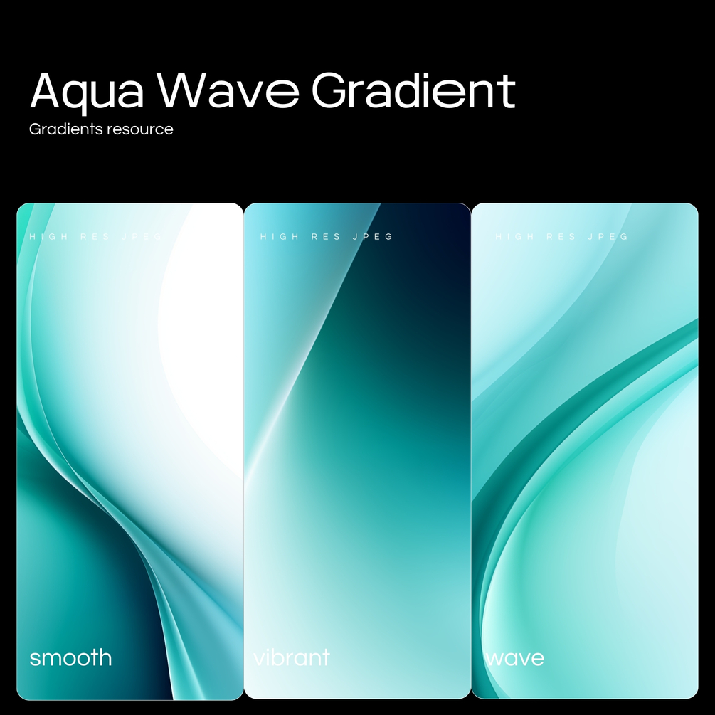 Aqua Wave Gradient – High-Resolution Abstract Background for Branding ...