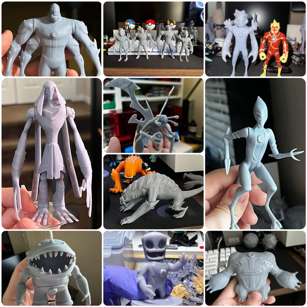 Ben 10000 Classic 3D Print Ready Models Packs(all Aliens)