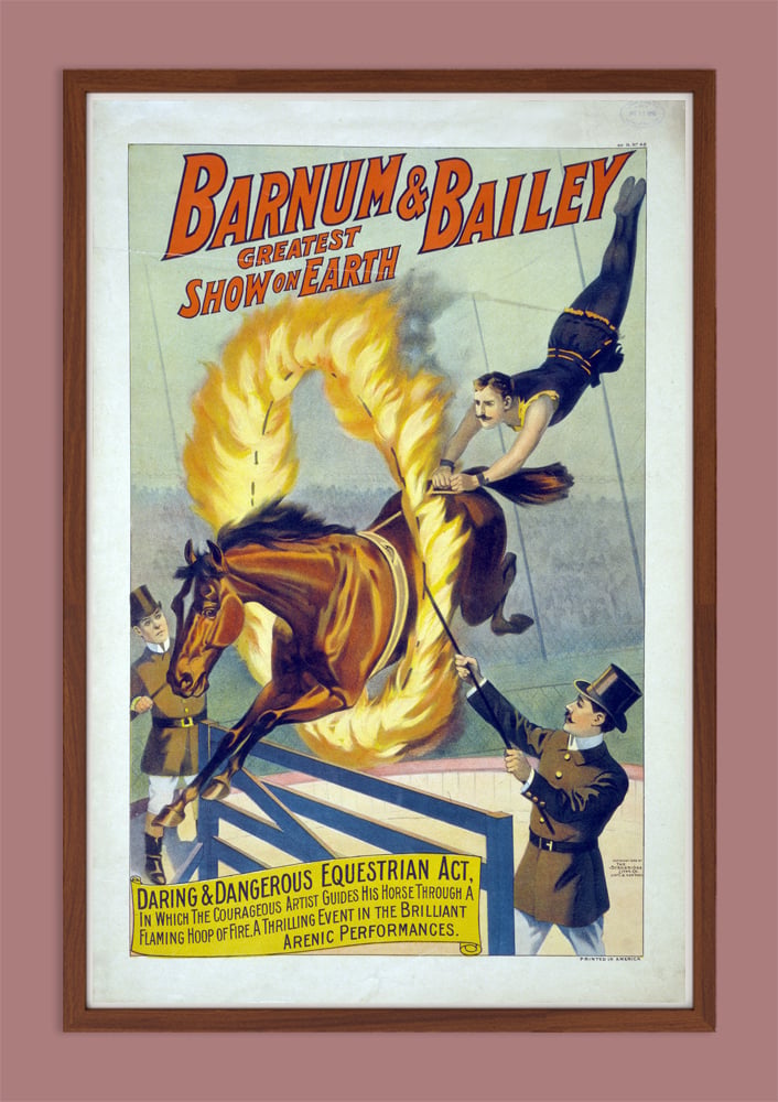 Vintage Circus Poster „Barnum & Bailey Greatest Show on Earth“ from 1898