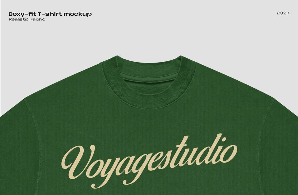 boxy-fit t-shirt mockup