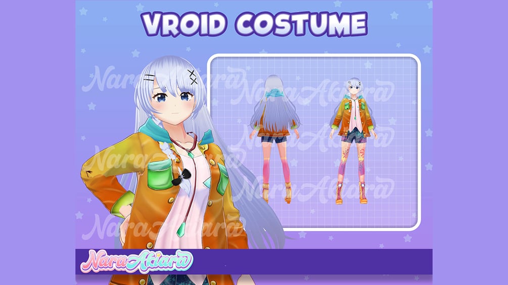 Show Your Style with 3D Vroid Clothes Light Brown Parka for Your Vtuber ...