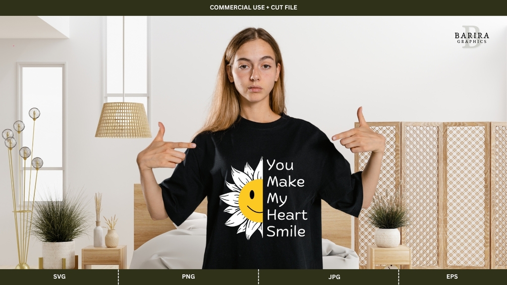 You Make My Heart Smile – Free Cute Love SVG/PNG Design