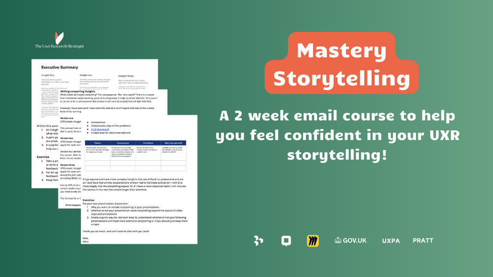 Master Storytelling for User Research Presentations
