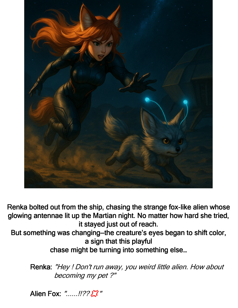 Red Dust Showdown – Renka vs. Alien Fox (+Card Series)