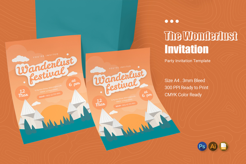 The Wanderlust Party Invitation