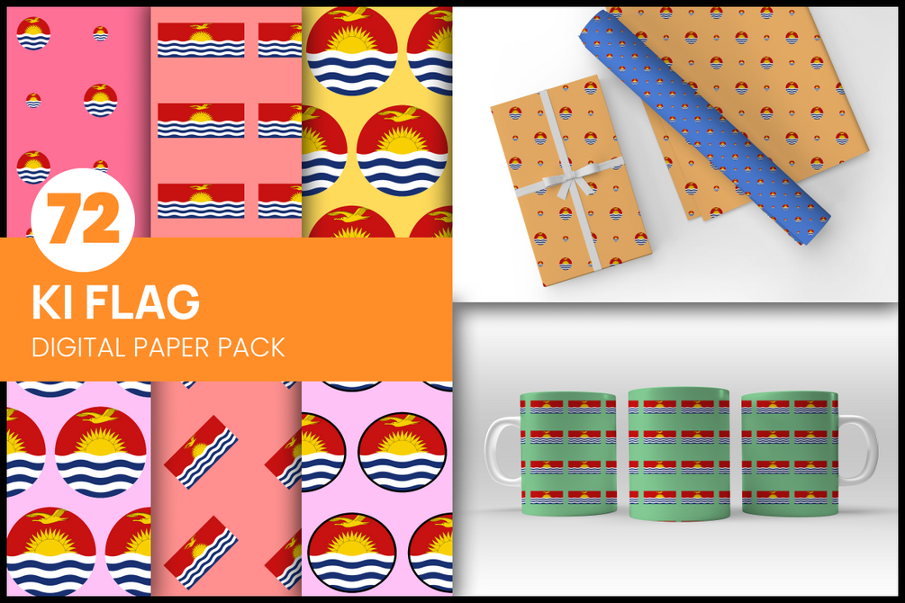 KI Flag Seamless Patterns