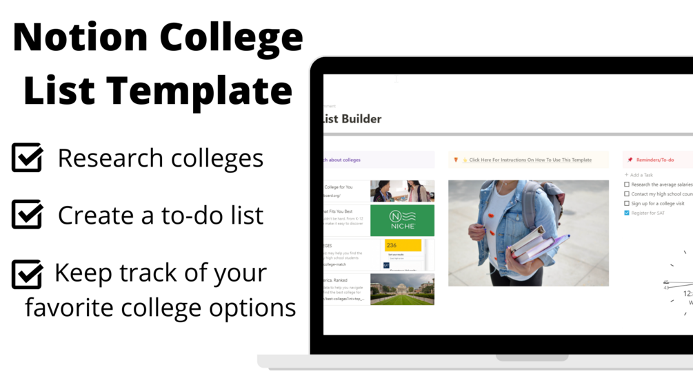 Notion College List Template
