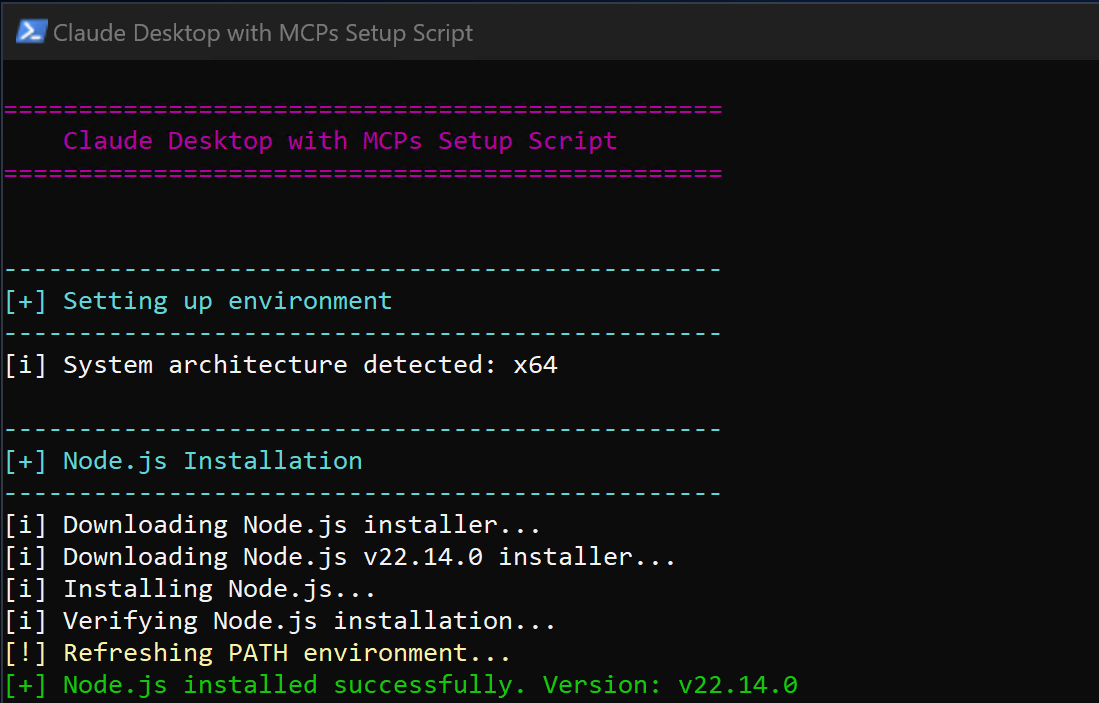 Claude Desktop MCP Setup Script