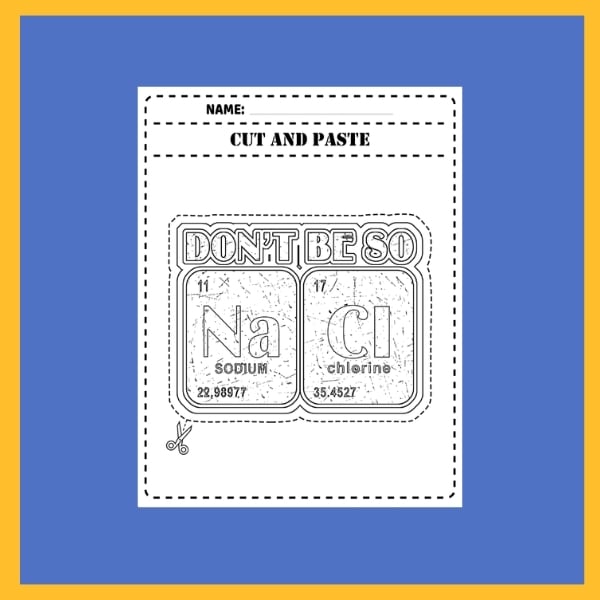 Science | Chemistry Cut And Paste worksheets Activities - Scissors ...