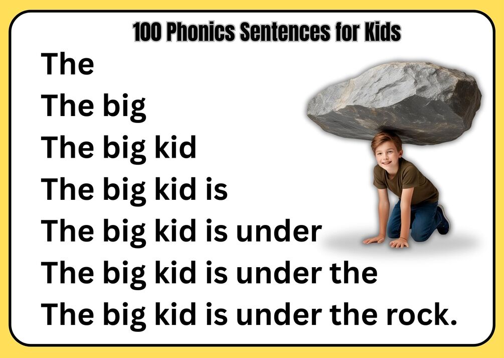 100 Phonics Sentences for Kids