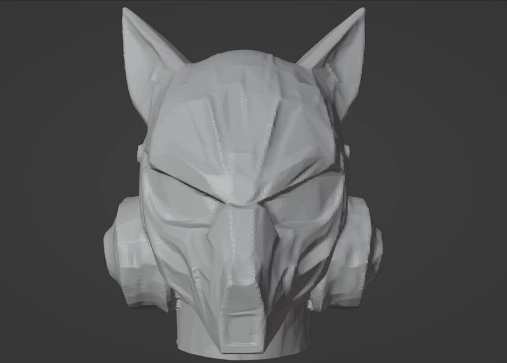 Neo Wolf – Sci-Fi Cosplay Mask 3D Model