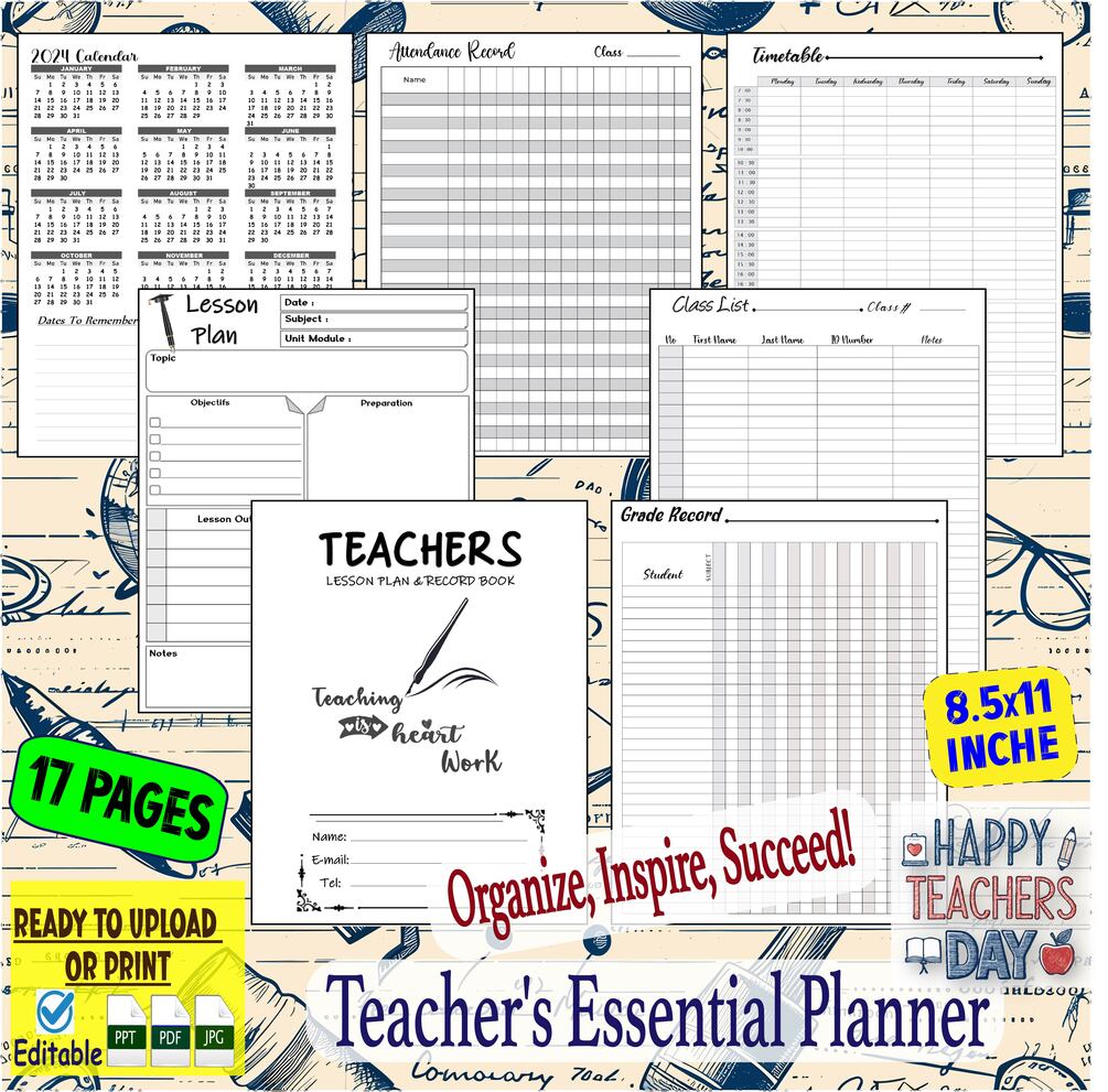 Teacher's Essential Planner: Organize, Inspire, Succeed!