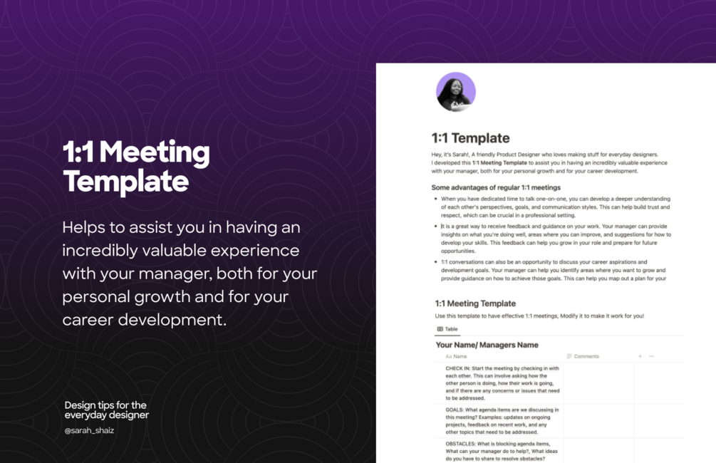 1:1 Meeting Template