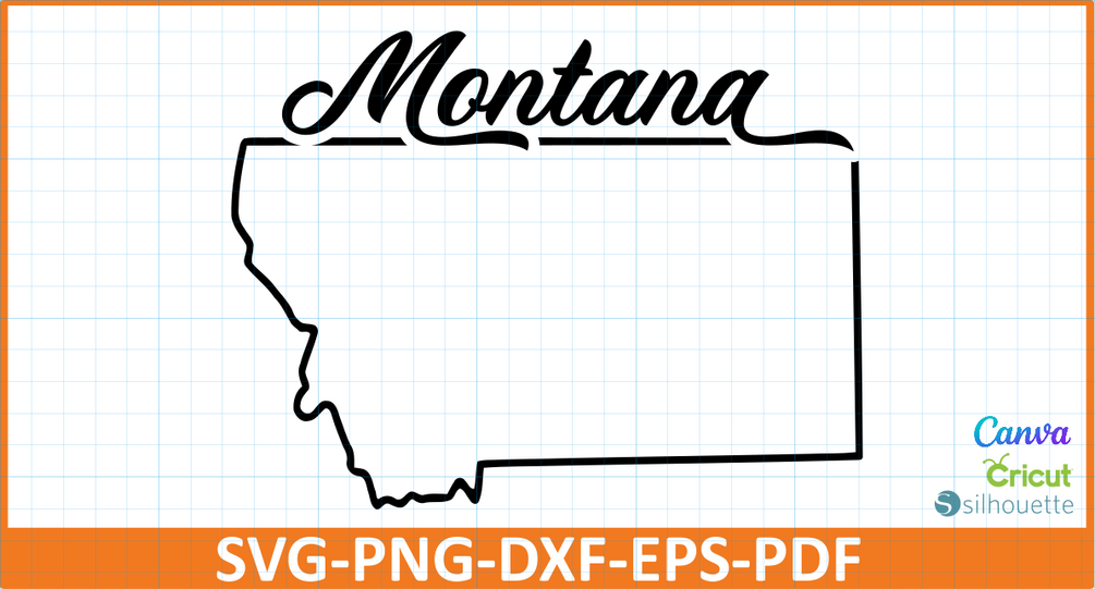 Montana State SvG,PnG,DxF,EpS,PdF file,Ready for Canva,Cricut ...