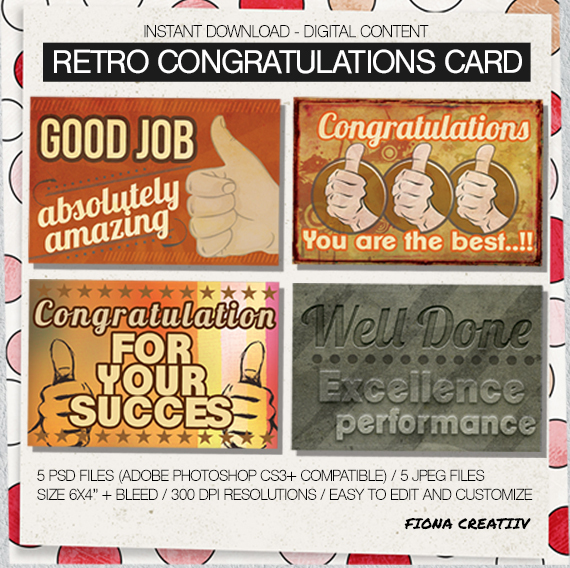 Retro Congratulations Card