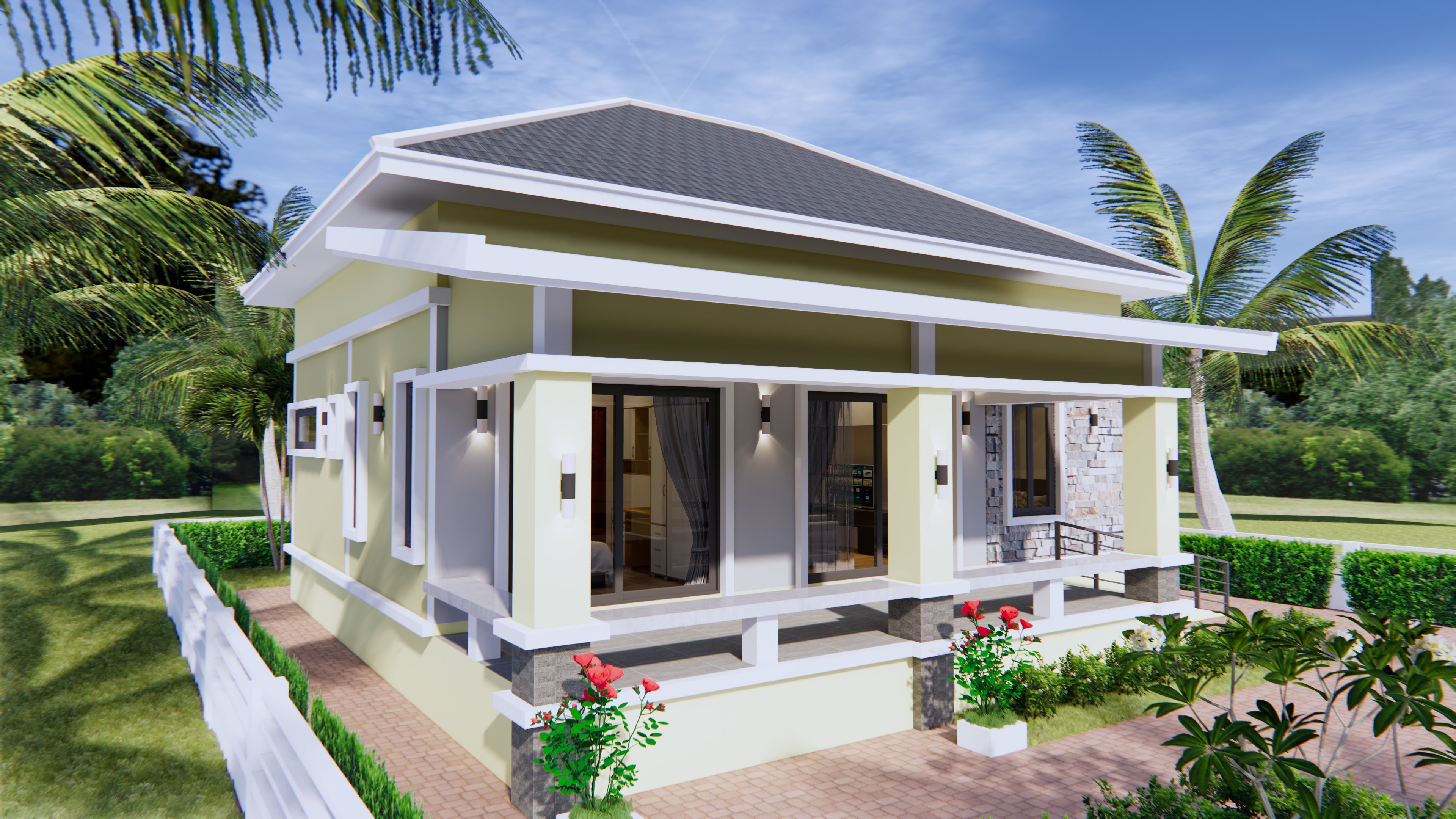 33x33 Small House Plan 3 Beds 10x10 Meter Pdf Full Plan