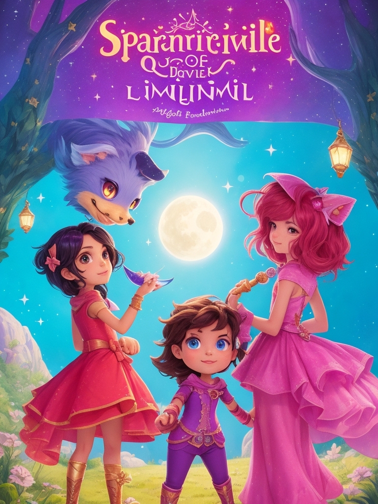 the story for the kids "Sparkleville's Enchanting Quest: The Magical Friendship of Luna, Milo ...