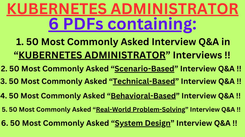 6 PDFs containing ALL Types of Most Asked Interview Q&A (Scenario-Based, Technical-Based ...
