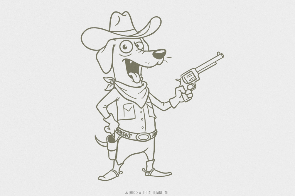 Cowboy Bulldog PNG, Western Dog Illustration, Vintage Pet Art, Rustic ...