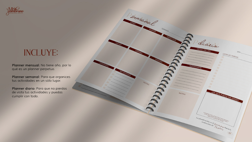 Planner Imprimible - Be positive