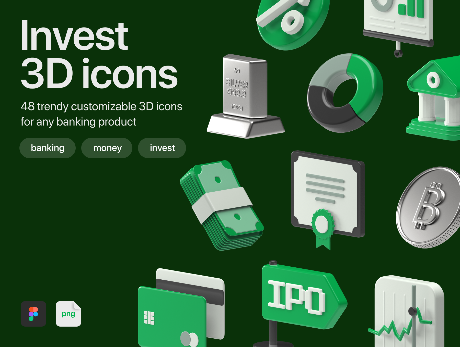 Invest 3D icons - Goicons