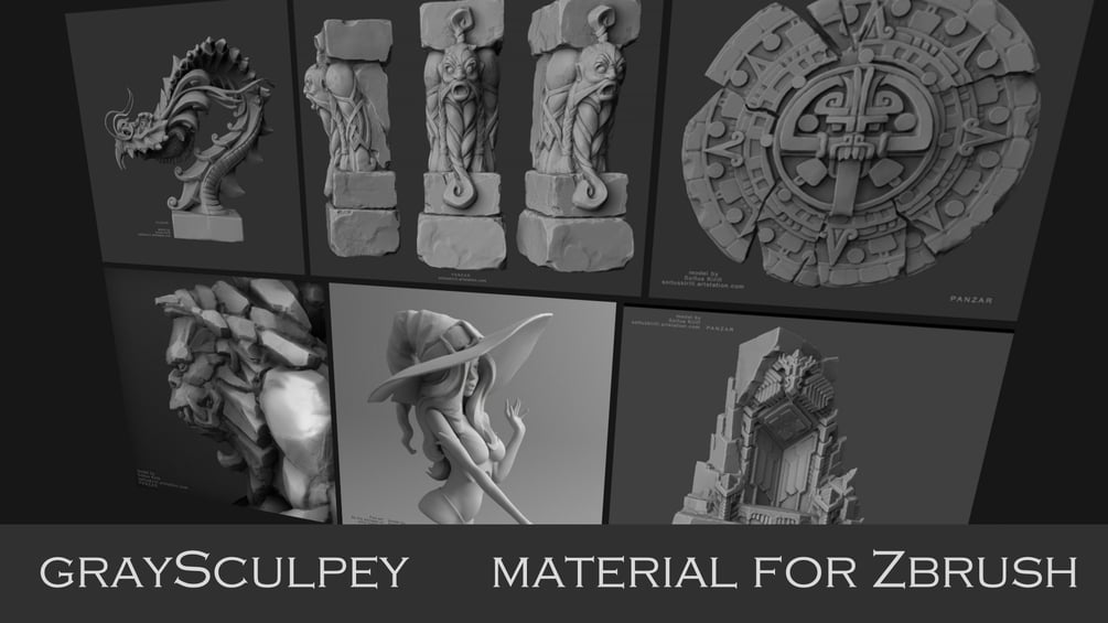 GreySculpey material for Zbrush