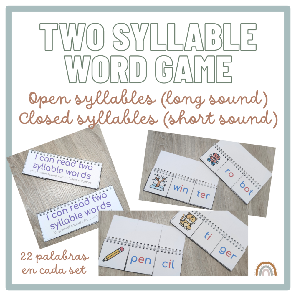 Two syllable words game