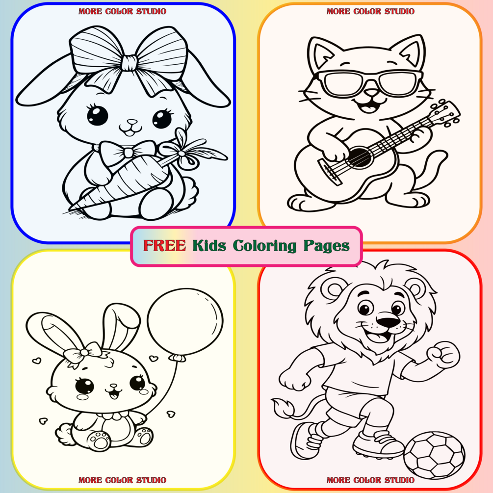 Free Printable Coloring Pages – Easy & Fun for Kids (8.5x11 in)