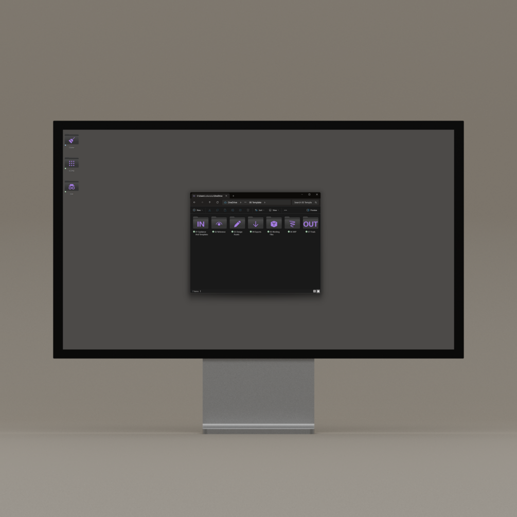 Monochrome Folder Icons