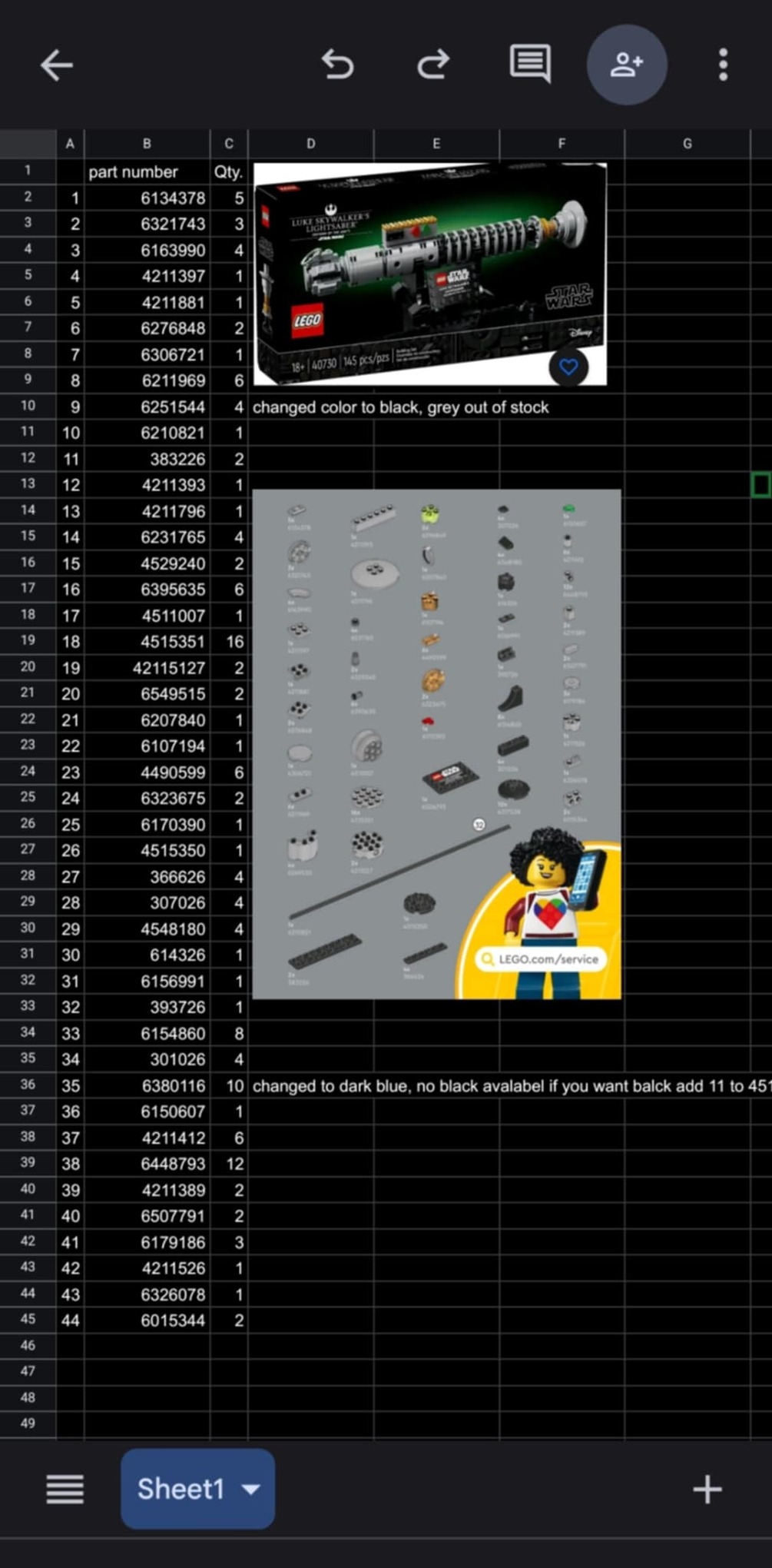 Star Wars 40730 Luke Skywalker Lightsaber GWP