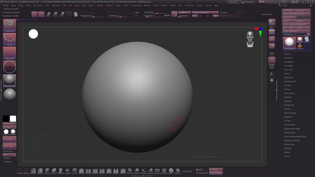 Zbrush Unicorn UI colors