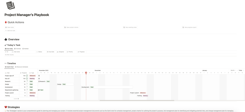 Project Manager's Playbook