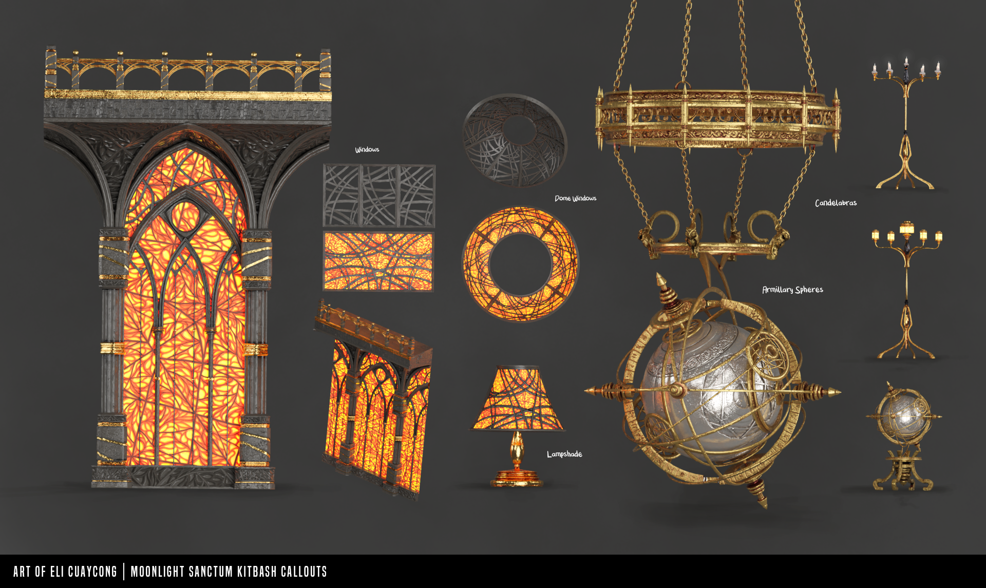 Fantasy Interior 3D Kitbash Set by Eli Cuaycong